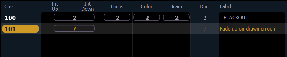 Out of Control: Cue transitions and LEDs – et cetera...