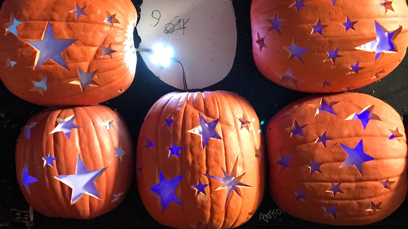 Programming pumpkins for a Halloween extravaganza